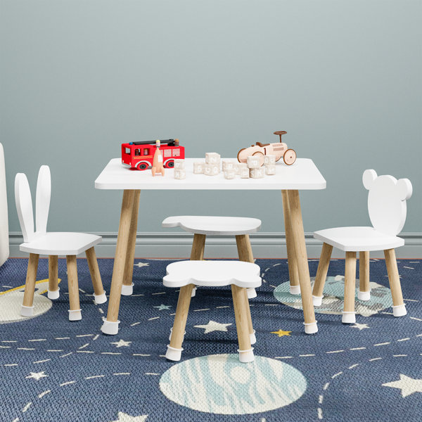 Zoomie Kids Albrey Kids 5 Piece Play or Activity Table and Chair Set & Reviews | Wayfair